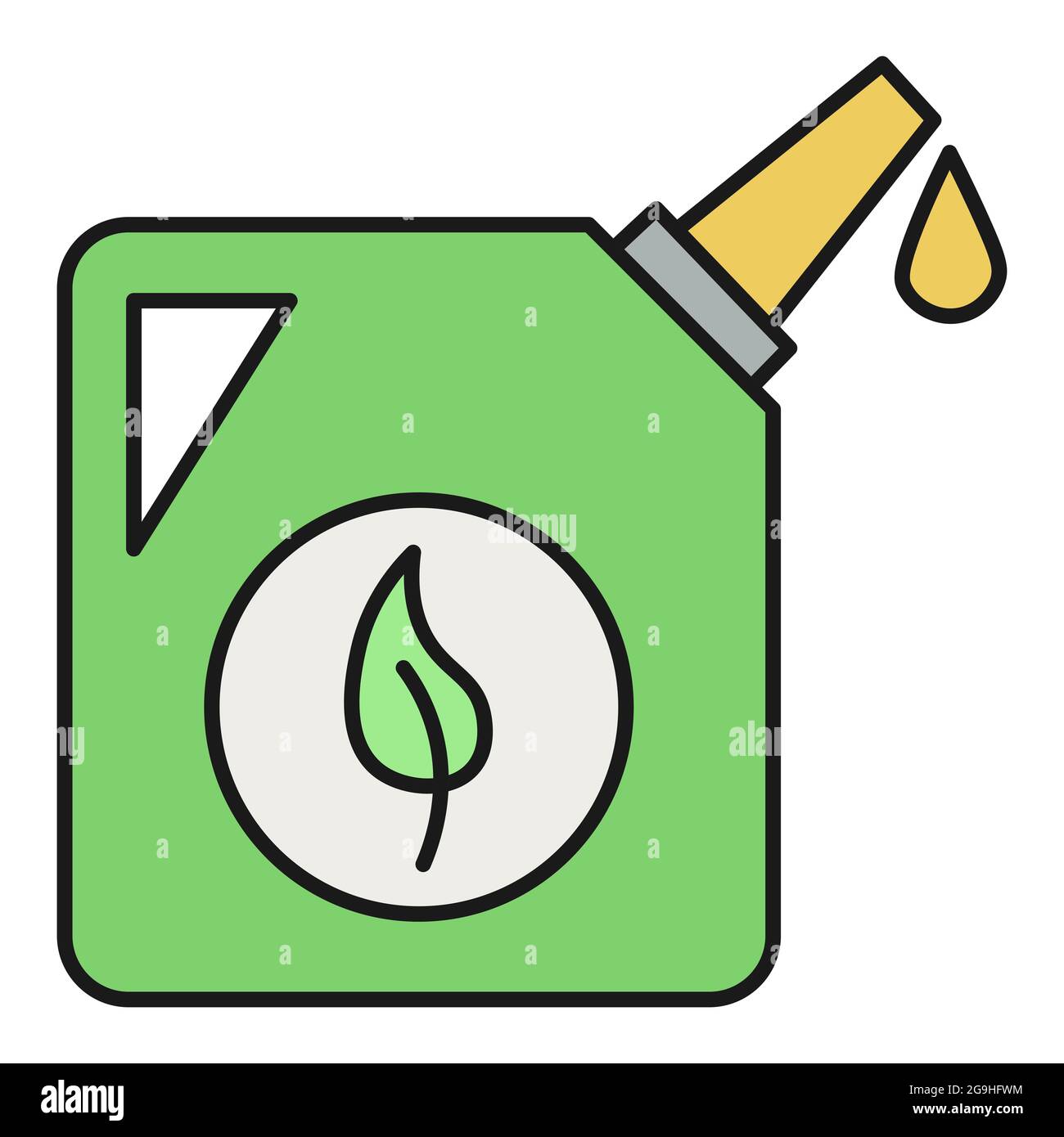 Ecological icon. Environmentally friendly fuel. Isolated on white ...