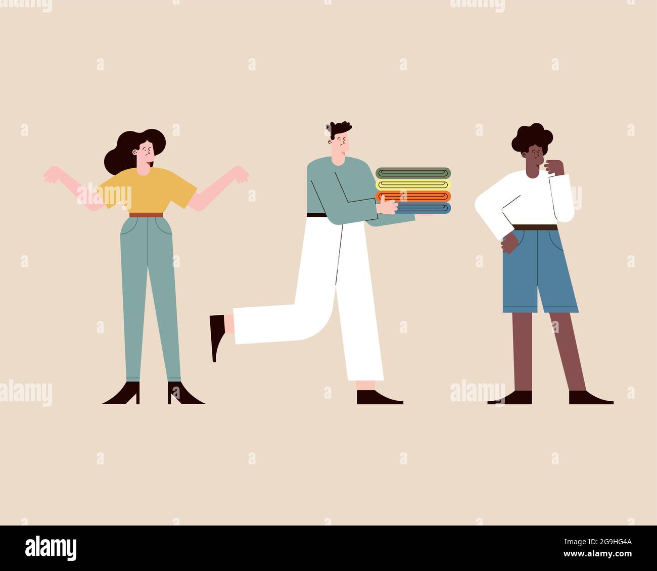 three persons with fashion clothes Stock Vector Image & Art - Alamy