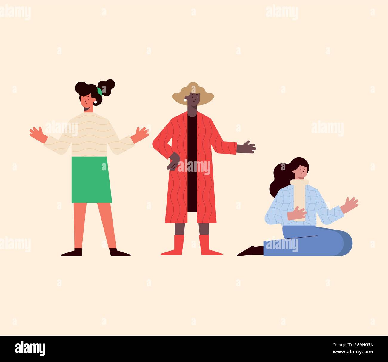 women cartoons set on white background Stock Vector Image & Art - Alamy