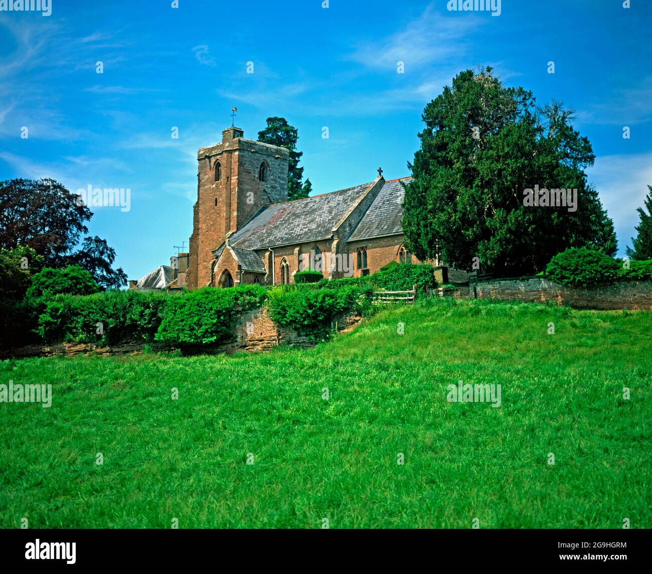 foy church, wye valley near ross on wye, herefordshire Stock Photo - Alamy