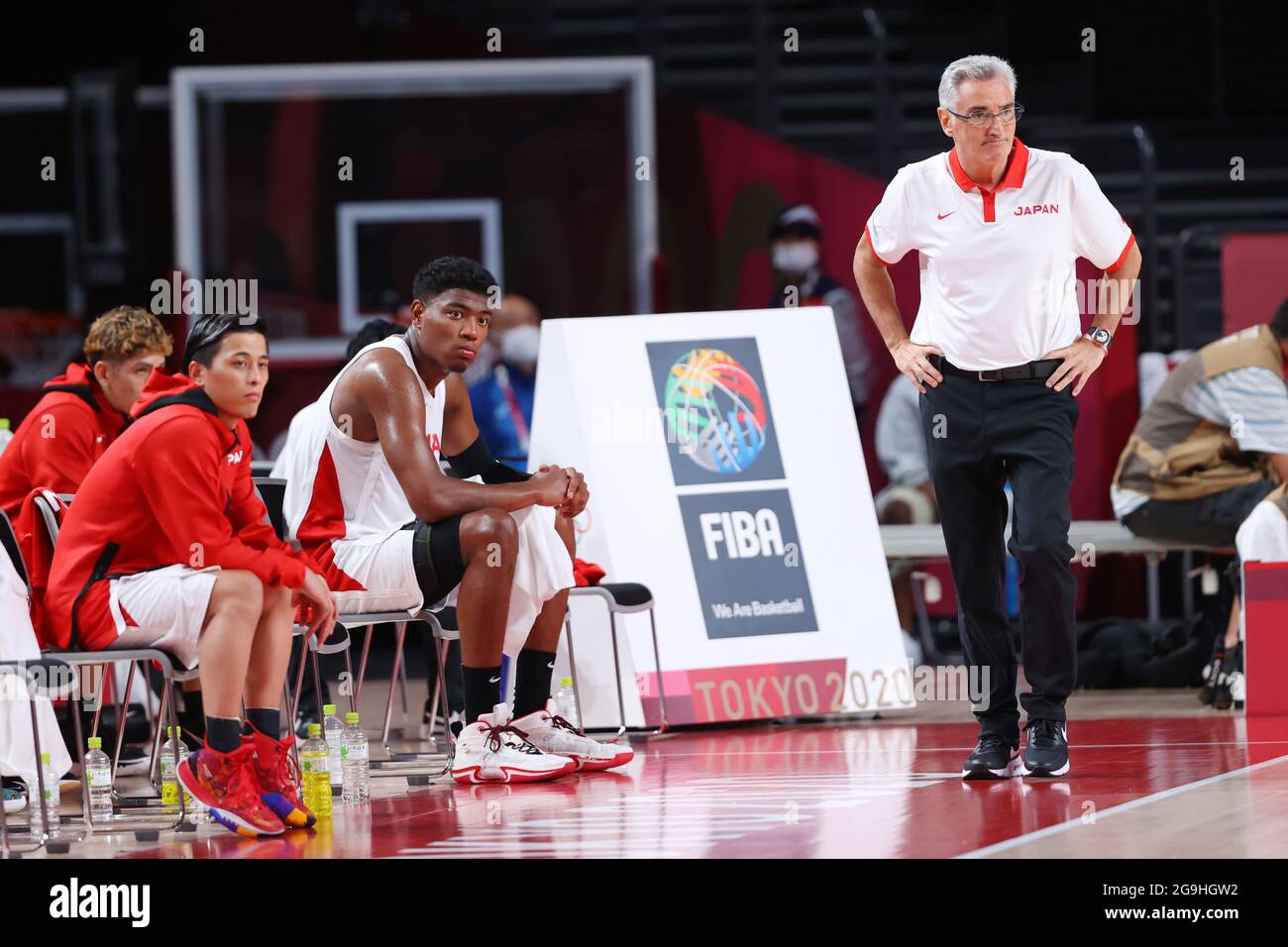 Saitama, Japan. 26th July, 2021. (L to R) Yuki Togashi, Rui Hachimura ...