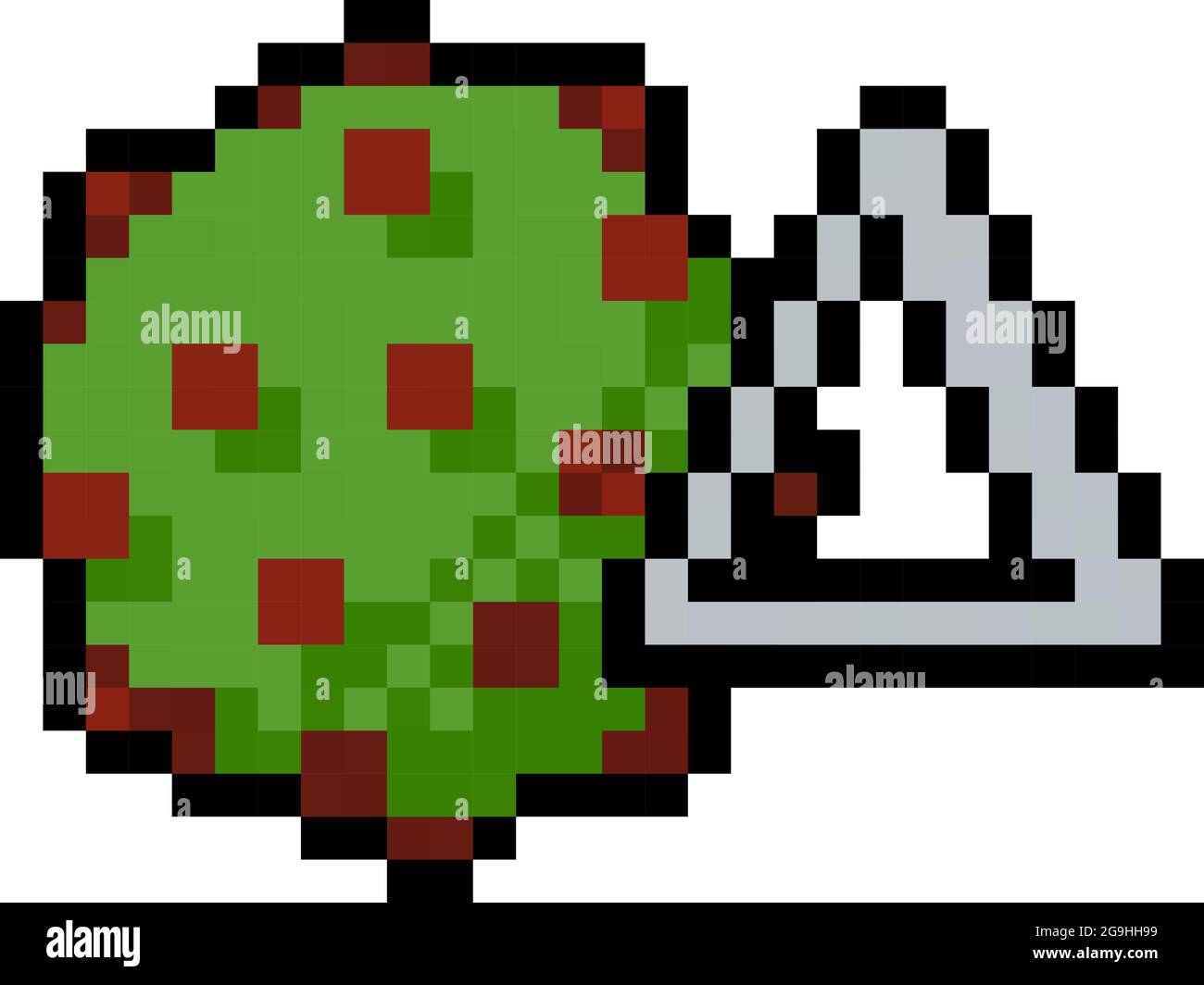 Pixel coronavirus Delta variant particle - vector, isolated Stock ...