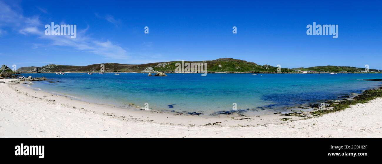 Church Quay beach, Bryher, Isles of Scilly, Cornwall, England, UK Stock ...