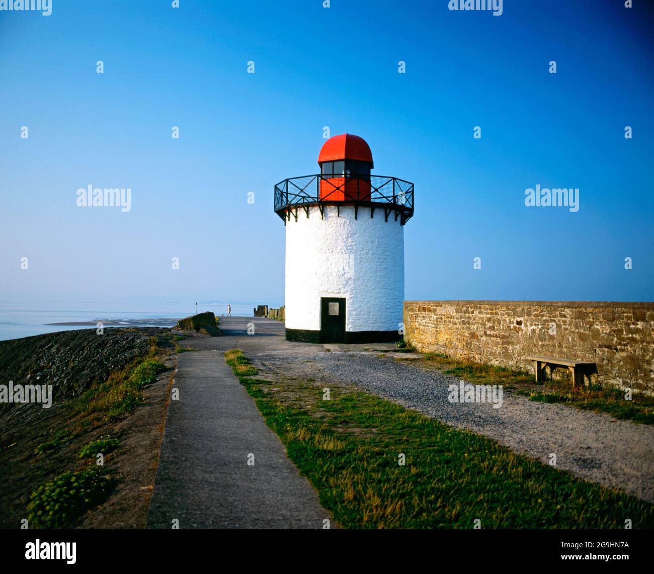 the lighthouse burry port near llanelli, carmarthenshire, south wales ...