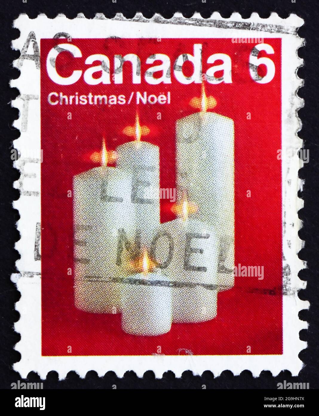 CANADA - CIRCA 1972: a stamp printed in the Canada shows Candles ...