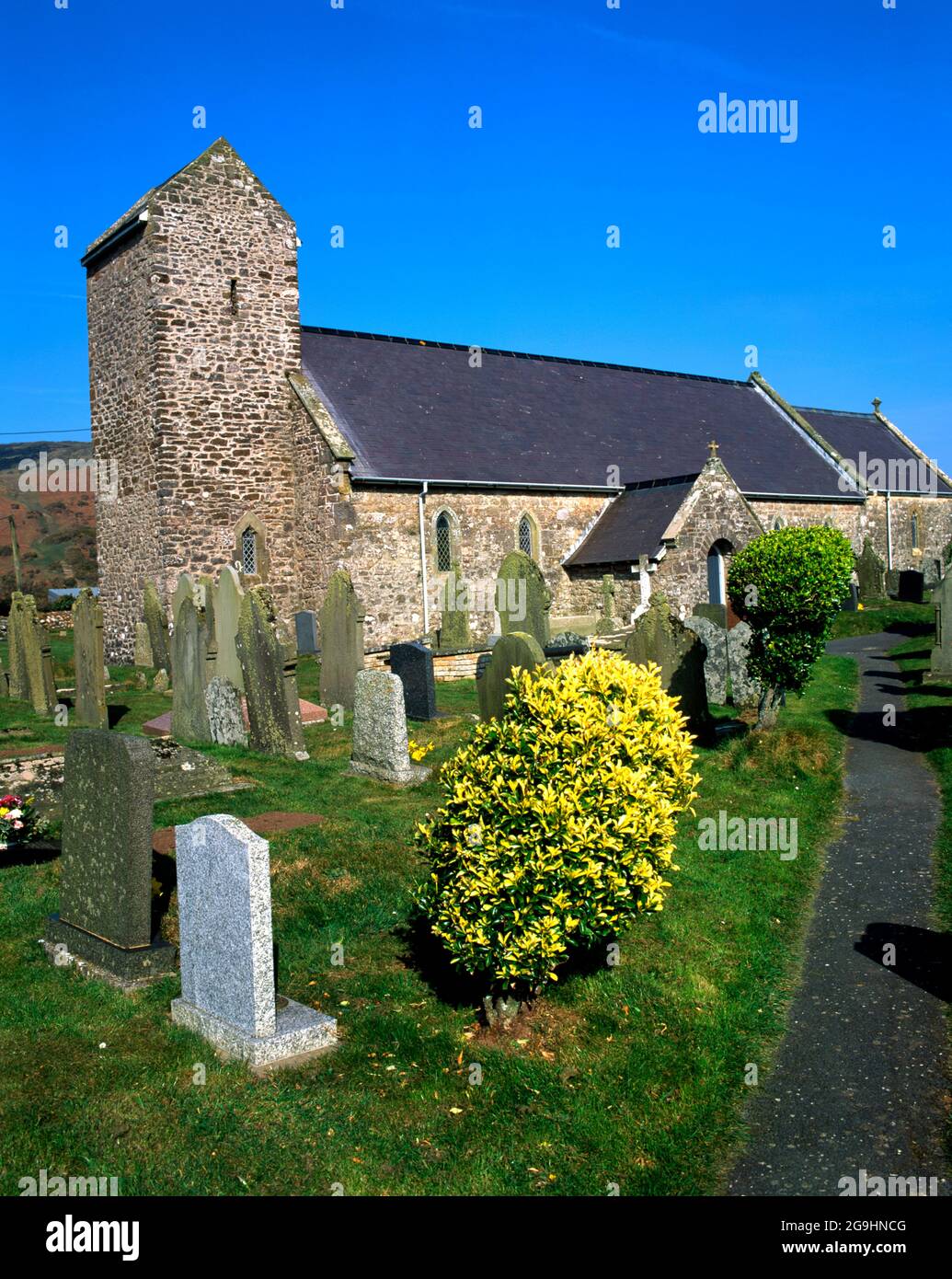 St Marys Church, Rhossili, Gower Peninsula, Glamorgan, South Wales ...