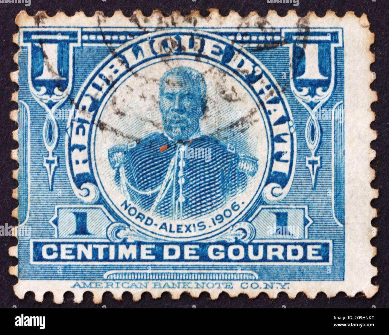 HAITI - CIRCA 1906: a stamp printed in Haiti shows Pierre Nord Alexis ...