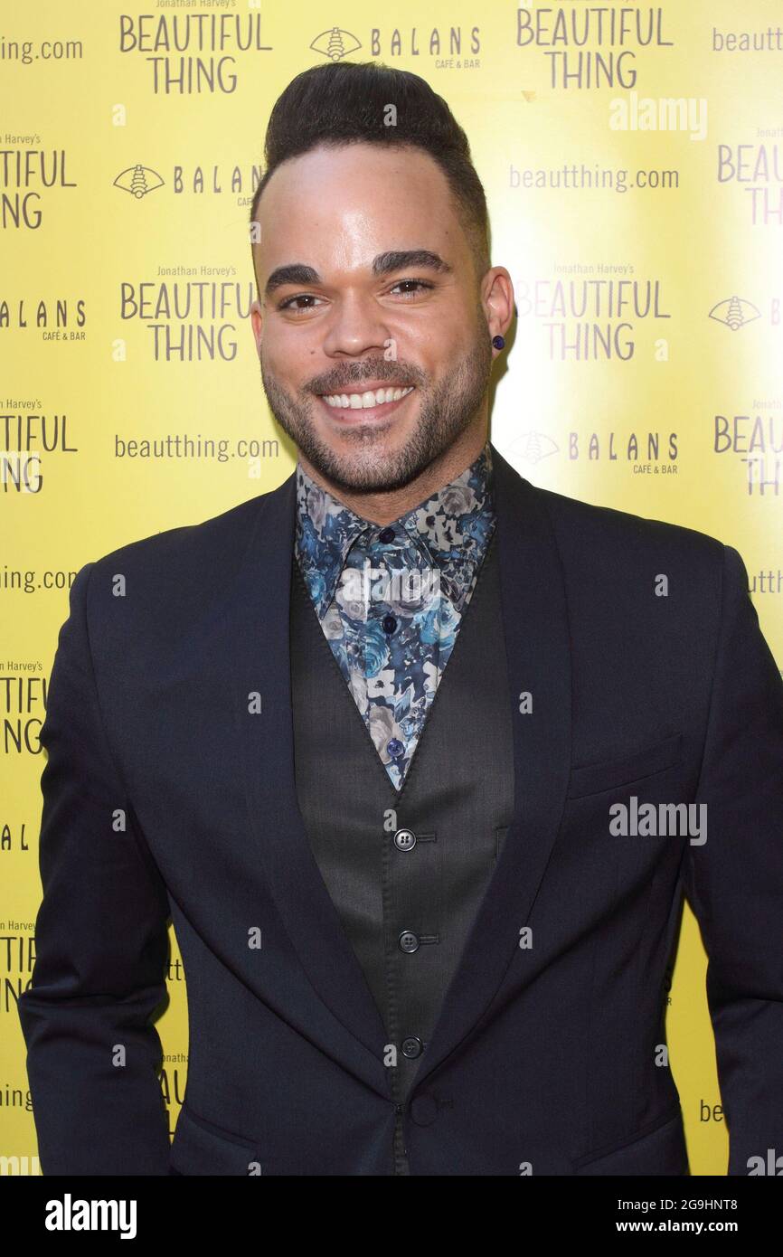 London. UK. Nate James at the Press Night for Beautiful Things at the ...