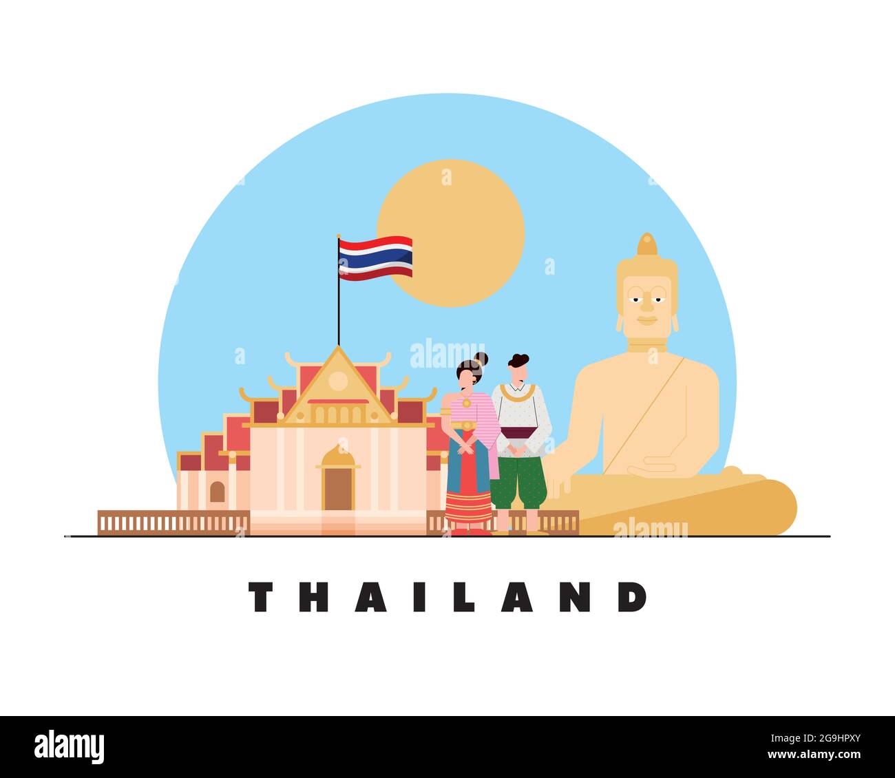 thailand culture scene with icons Stock Vector Image & Art - Alamy