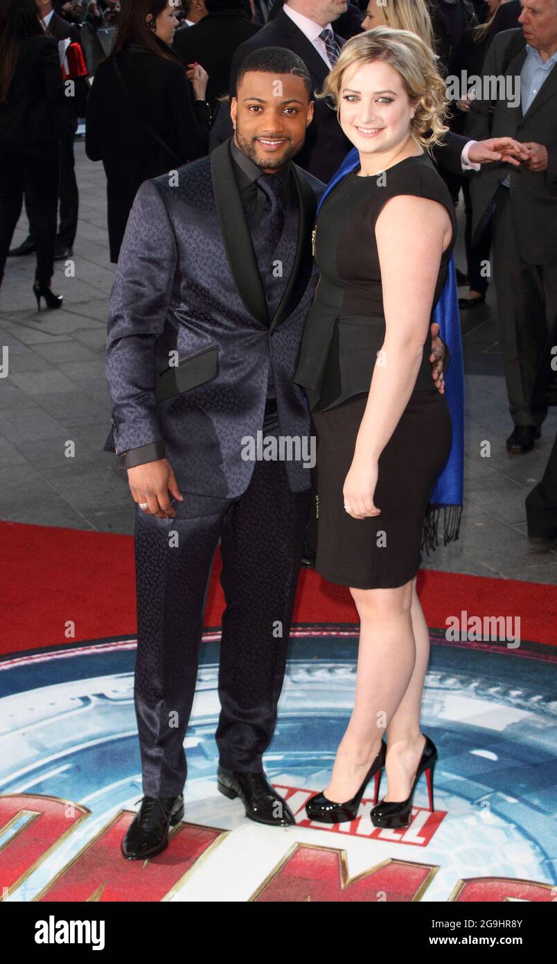 London. UK. JB Gill and Chloe Tangney at the UK Premiere of 'Iron Man 3 ...