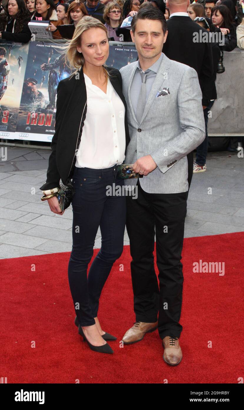 London. UK. Tom Chambers and Clare Harding at the UK Premiere of 'Iron ...