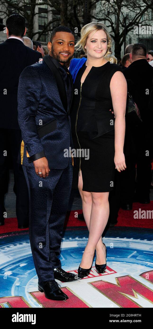London. UK. JB Gill and Chloe Tangney at the UK Premiere of 'Iron Man 3 ...