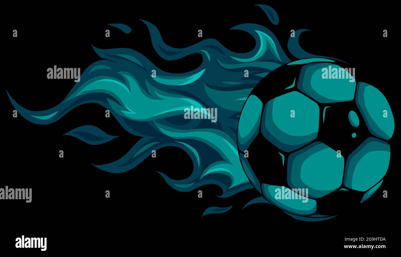 soccer ball on fire vector illustration design Stock Vector Image & Art ...