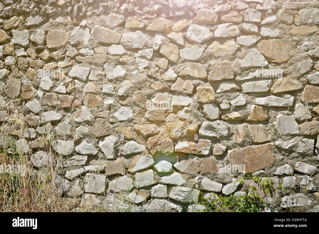 Gross masonry with cement. Stone wall texture. Rough background Stock ...