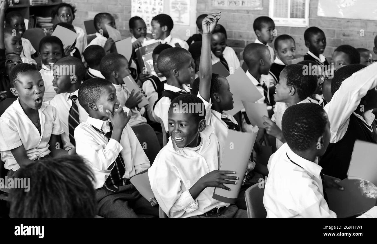JOHANNESBURG, SOUTH AFRICA - Jan 05, 2021: The African Children in ...