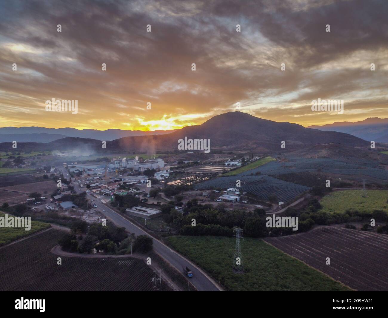 Beautiful landscape of Tonaya - Tuxcacuesco, Jalisco at sunset Stock ...