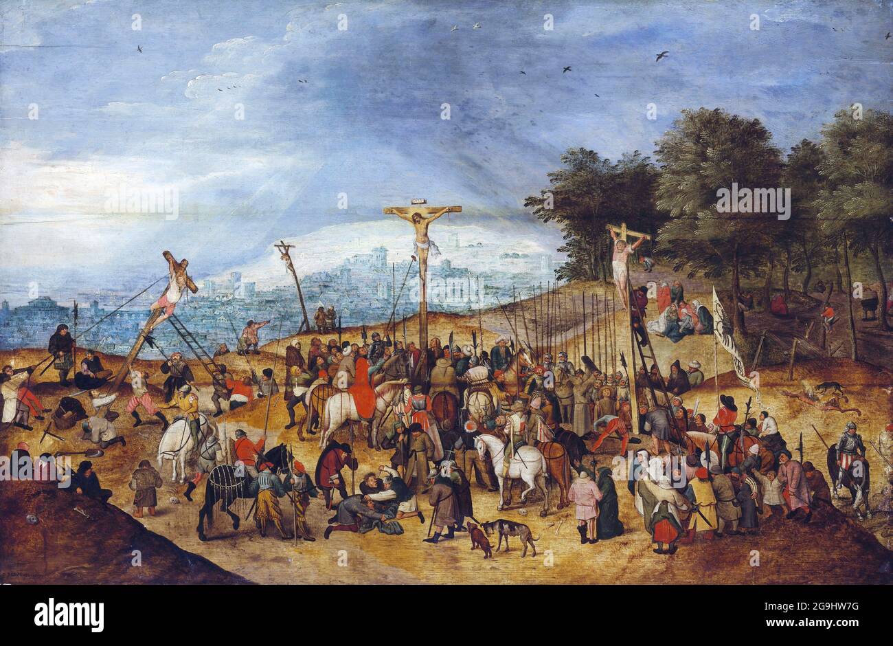 The Crucifixion by Pieter Brueghel the Younger (1564-1638), oil on oak, 1617 Stock Photo - Alamy