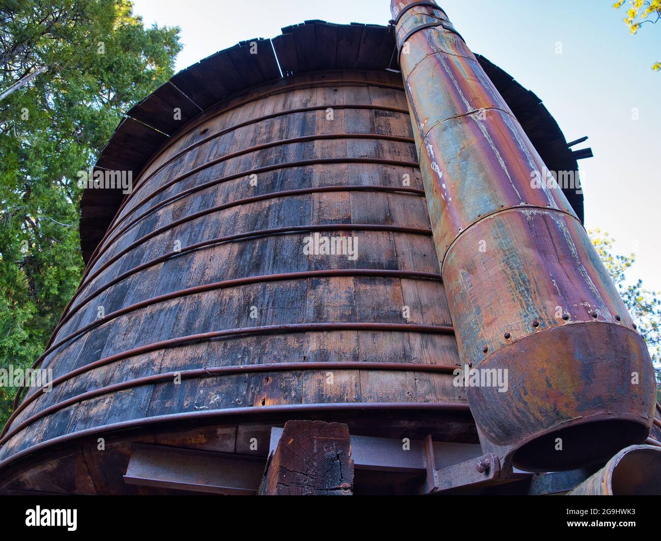 Low angle shot of an old water tower for steam locomotives Stock Photo ...