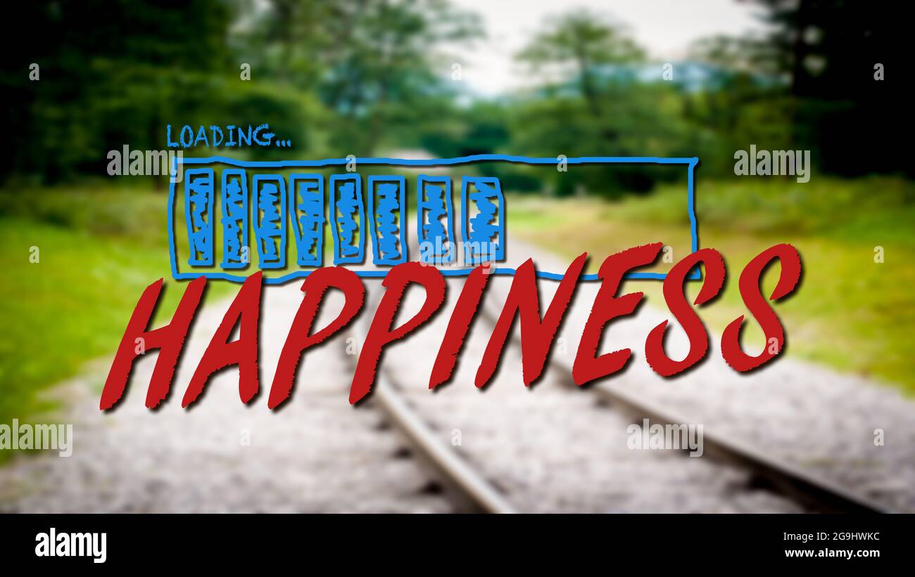 Street Sign the Direction Way to Happiness Stock Photo - Alamy
