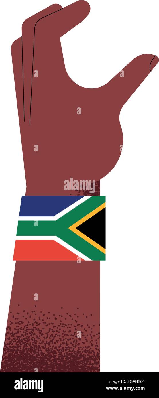 hand with south african wristband icon Stock Vector Image & Art - Alamy