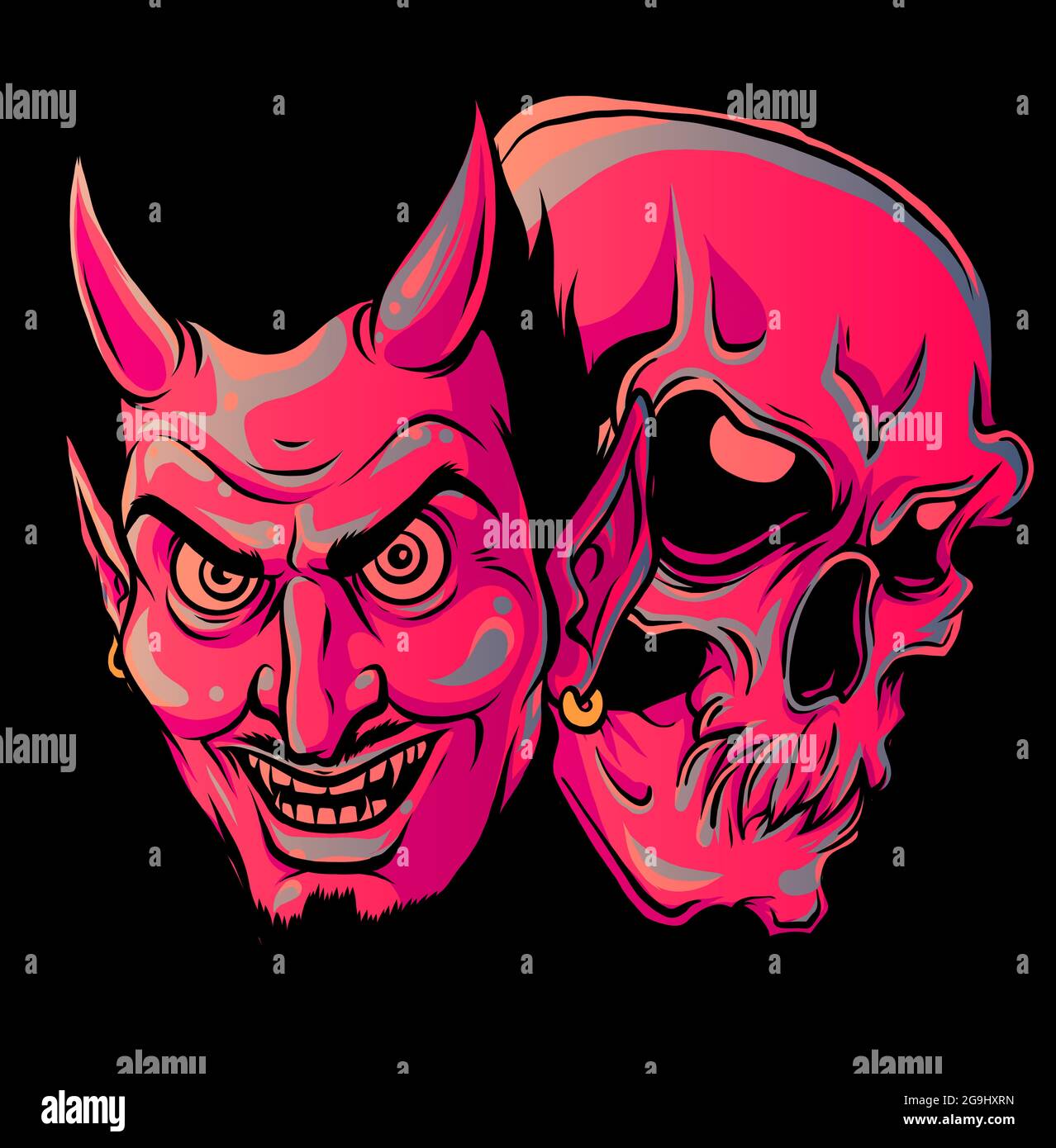 Devil demon body and head hi-res stock photography and images - Alamy