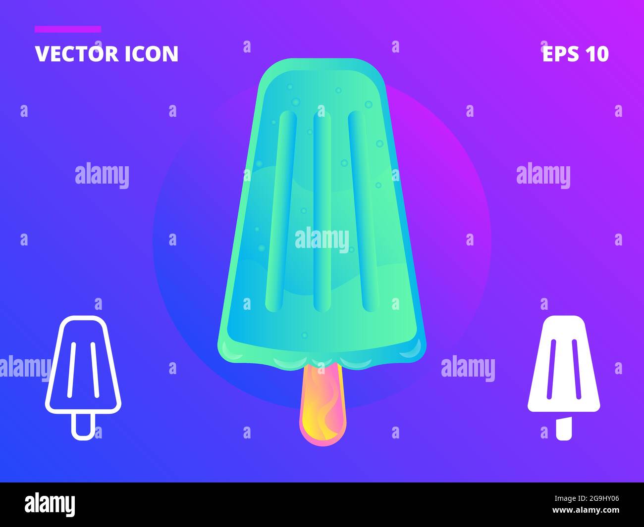 Green ice stick Stock Vector Images - Alamy