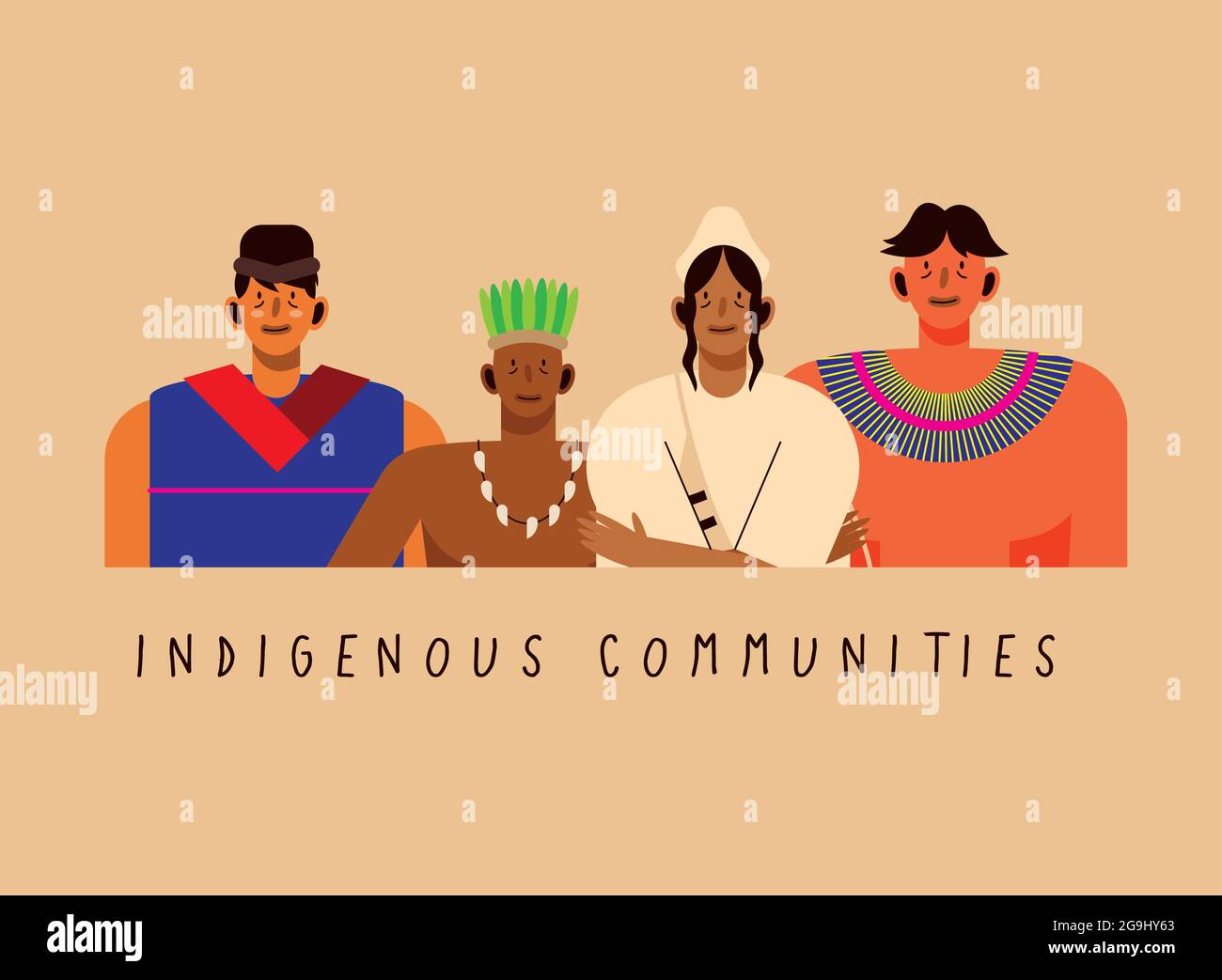 indigenous communities men with traditional cloth Stock Vector Image ...