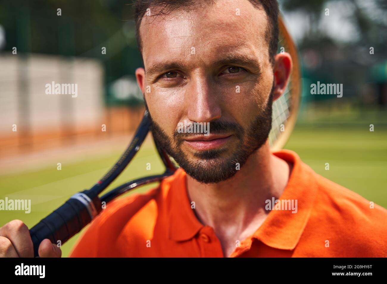 Tennis player posing hi-res stock photography and images - Alamy
