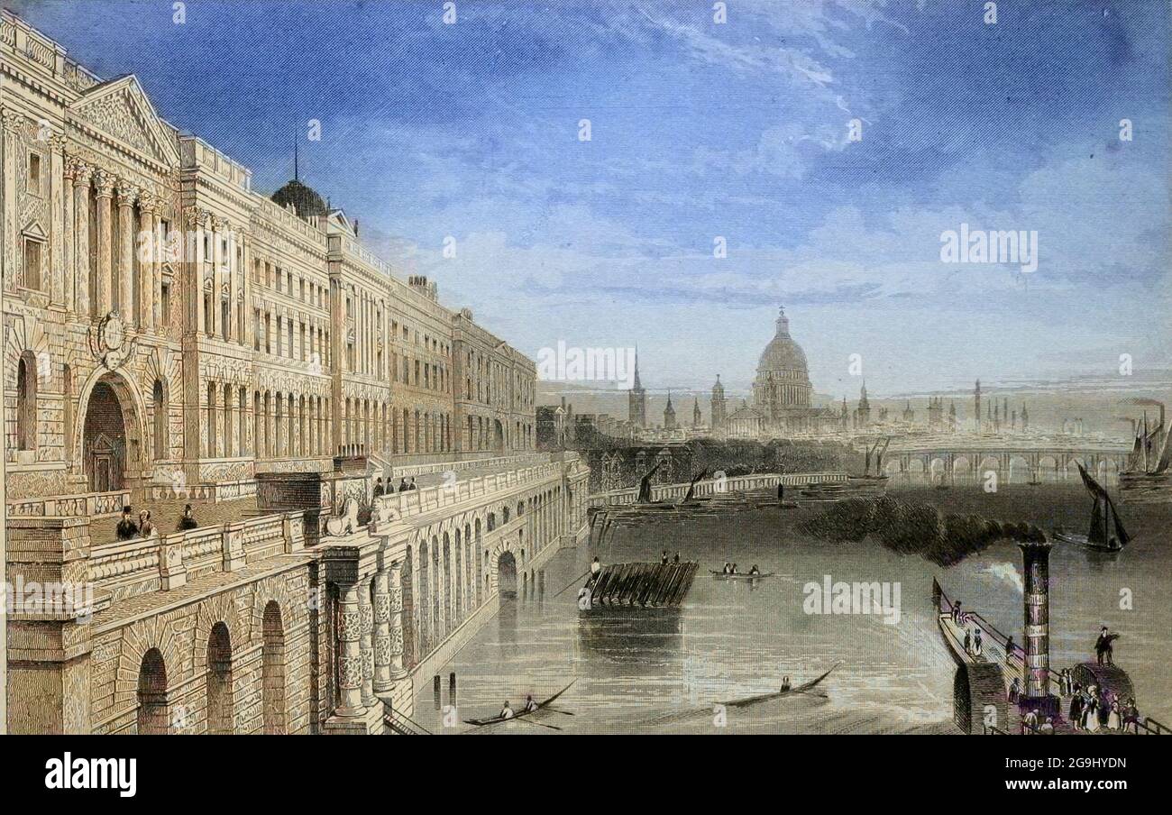 London Somerset House From the book Illustrated London, or a series of ...