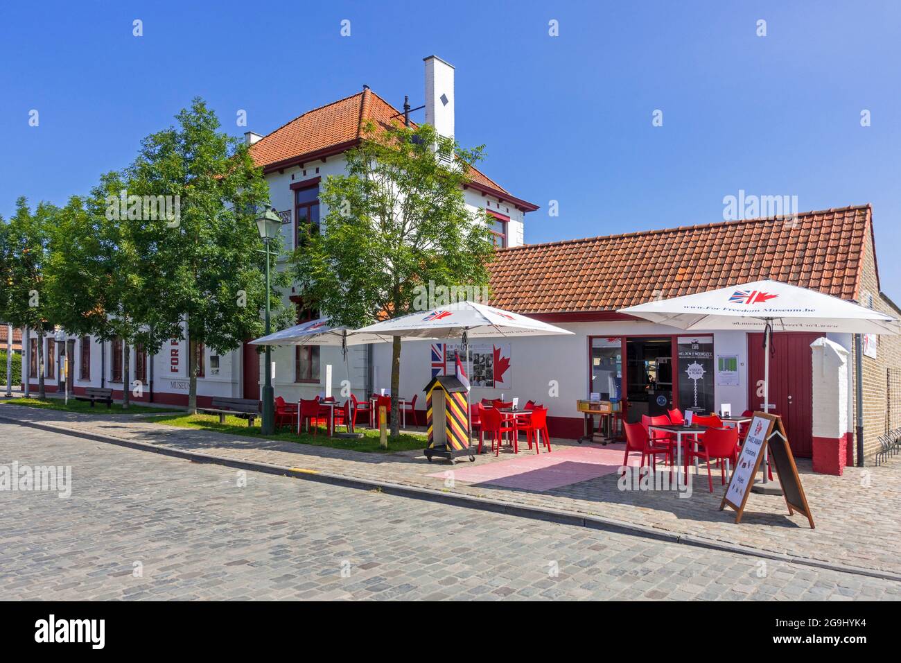 Entrance of the For Freedom Museum about WWII at Ramskapelle, Knokke ...