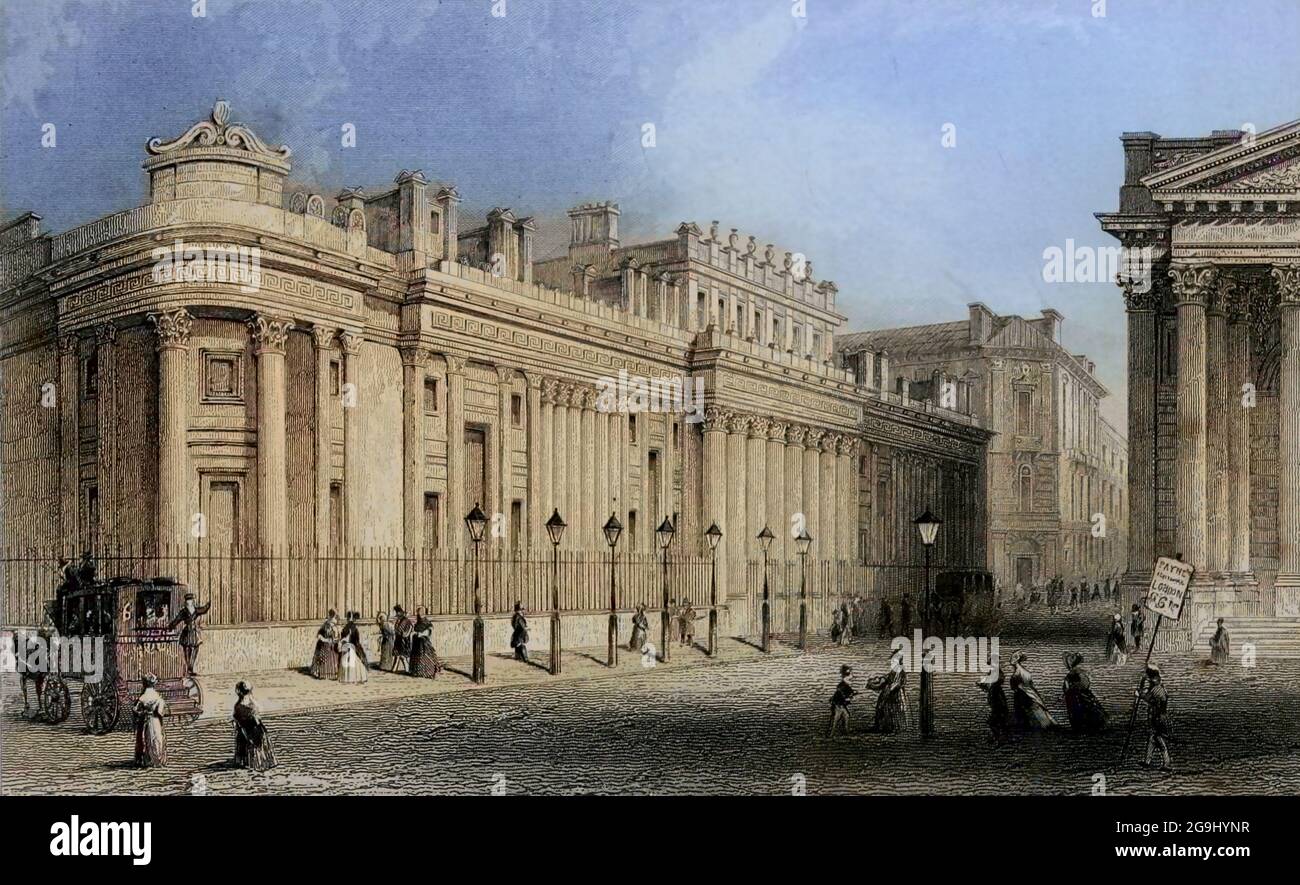 Machine colourised image of London The Bank From the book Illustrated ...
