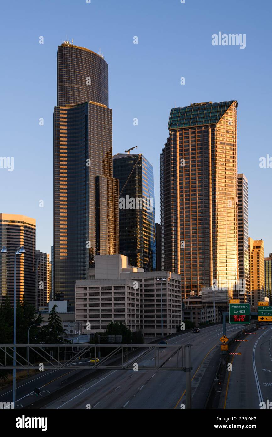 Seattle - July 25, 2021; Columbia Tower and Seattle Municipal Tower ...