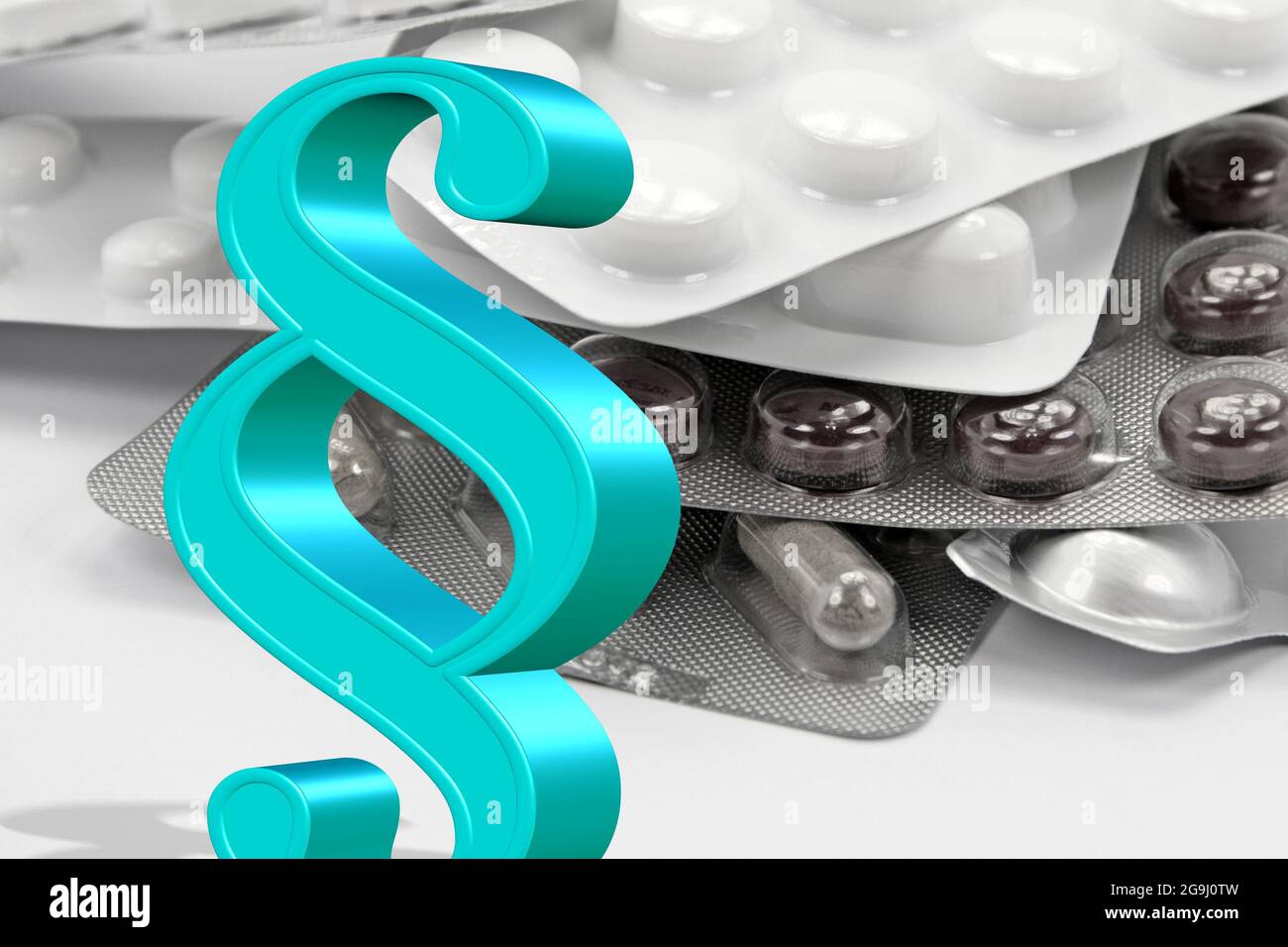 Paragraph and tablets, Medicinal product regulation, symbolic ...