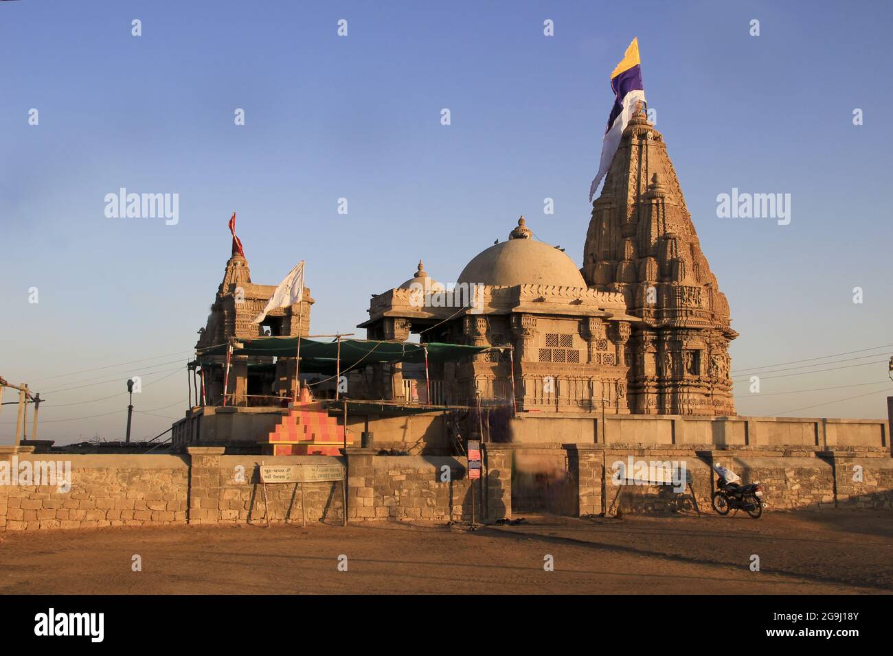 Rukmini Temple on the seashore at Dwaraka, Gujarath, India Stock Photo ...