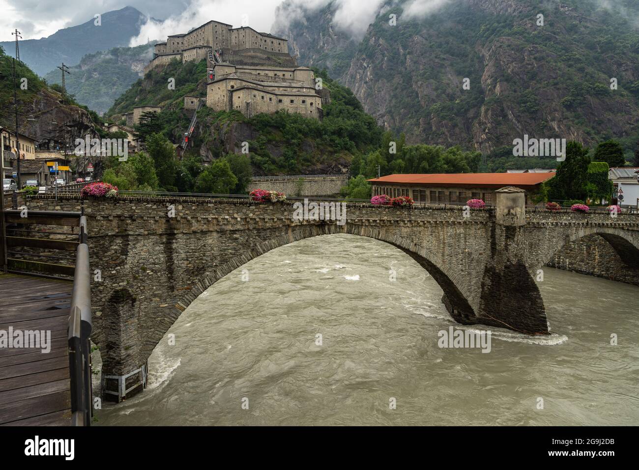 View of Bard Fort in a cloudy day. Bard Fort is one of the most famous ...