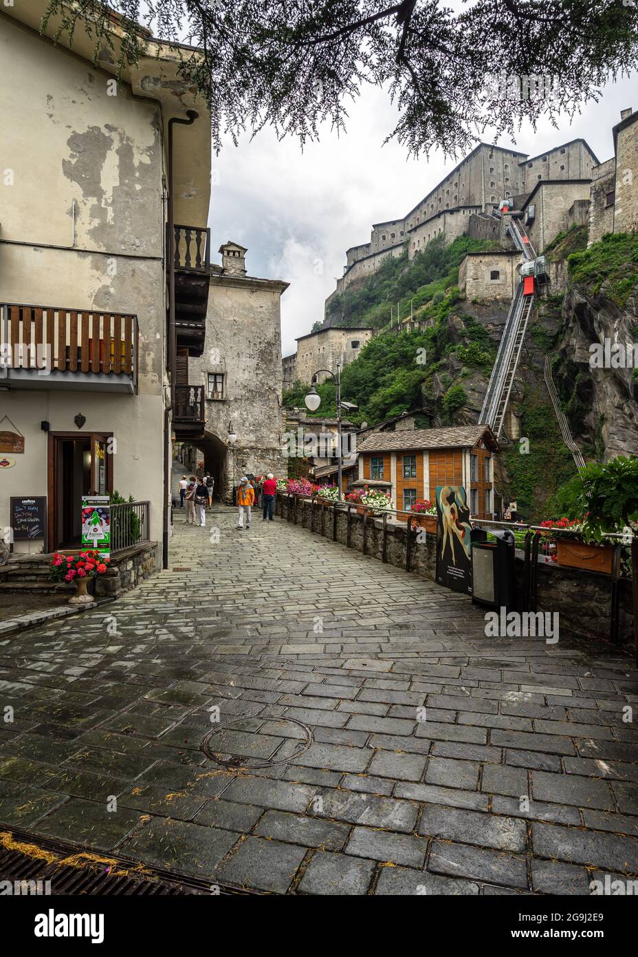 Bard, Aosta Valley, Italy, June 2021 - The picturesque village of Bard ...