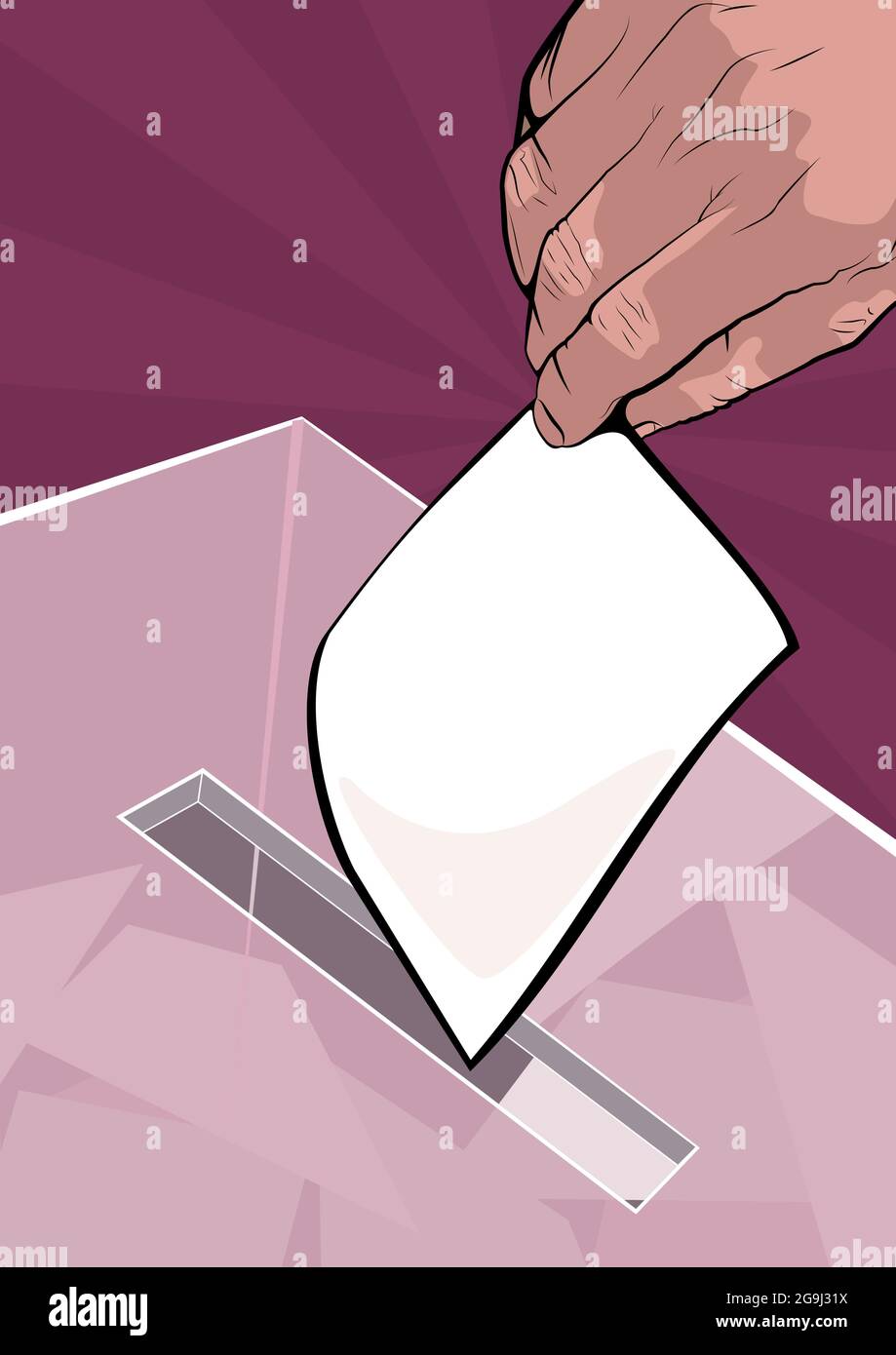 Vote ballot in box Stock Vector Images - Alamy