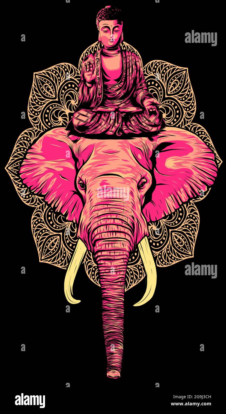Buddhist Elephant Drawing