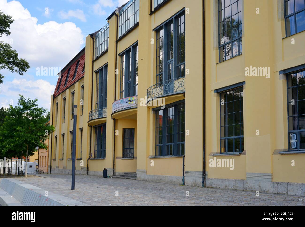 Weimar, Germany, Bauhaus University architecture in the center of the ...