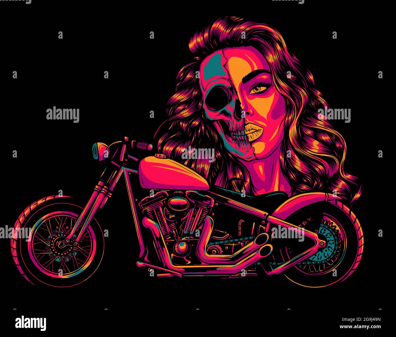 American gang female Stock Vector Images - Alamy