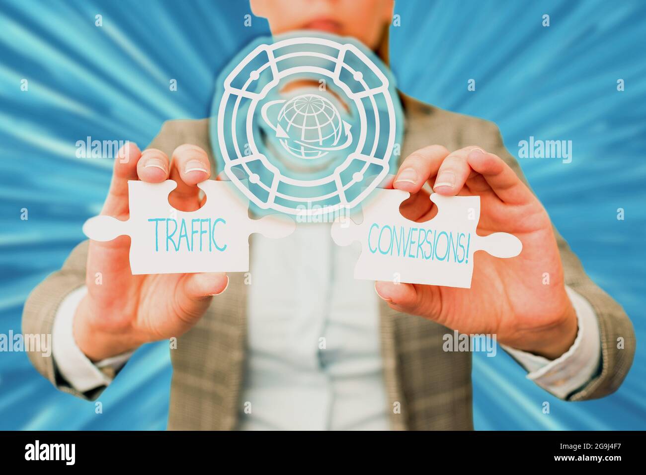 Sign displaying Traffic Conversions. Concept meaning visitor who has ...