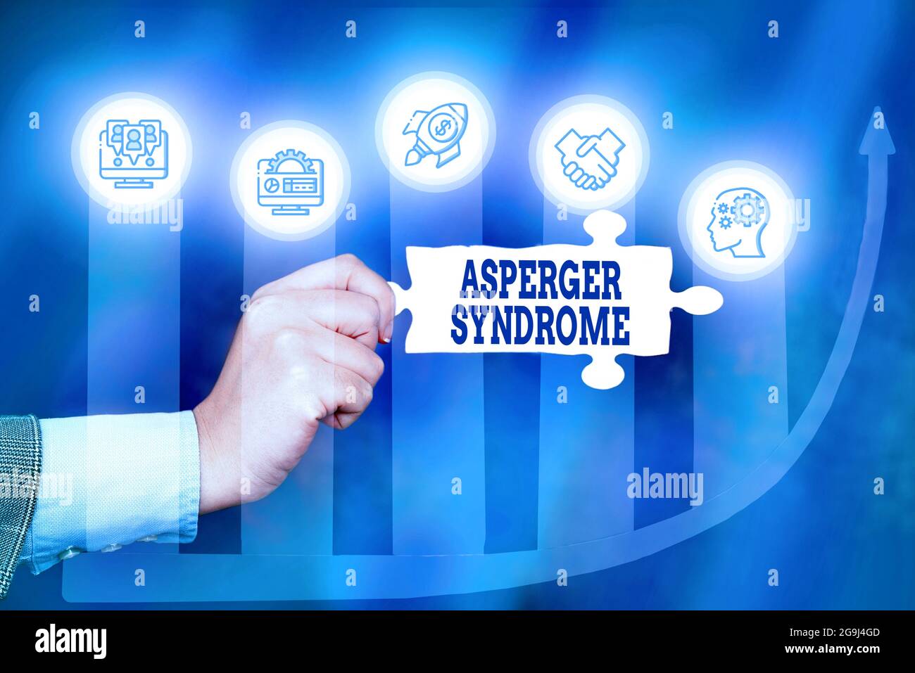 Handwriting text Asperger Syndrome. Business approach characterized as ...