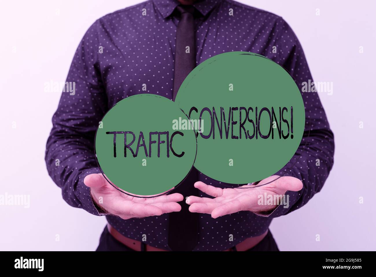 Sign displaying Traffic Conversions, Business concept visitor who has ...