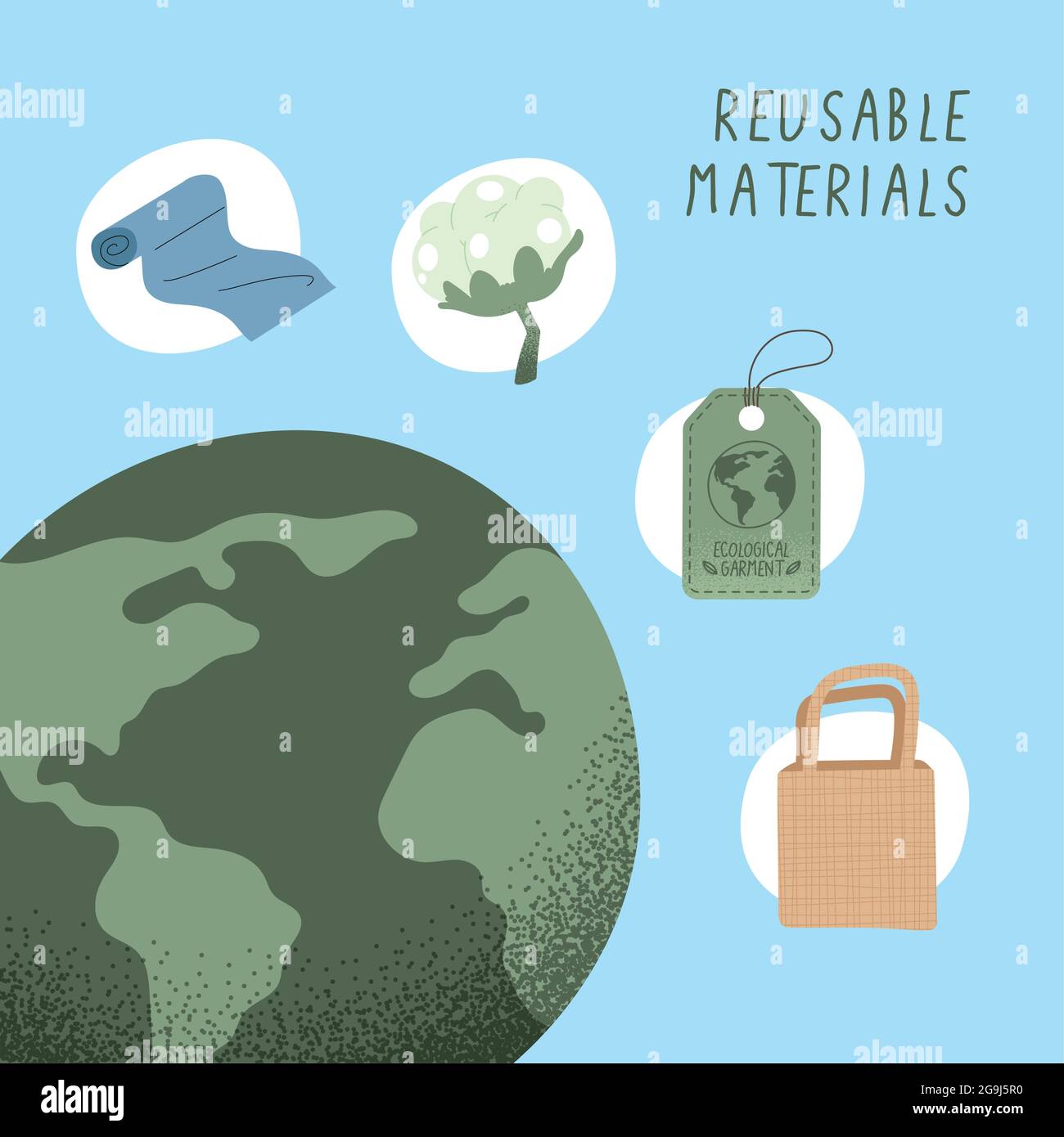 reusable materials ecological garment icons Stock Vector Image & Art ...