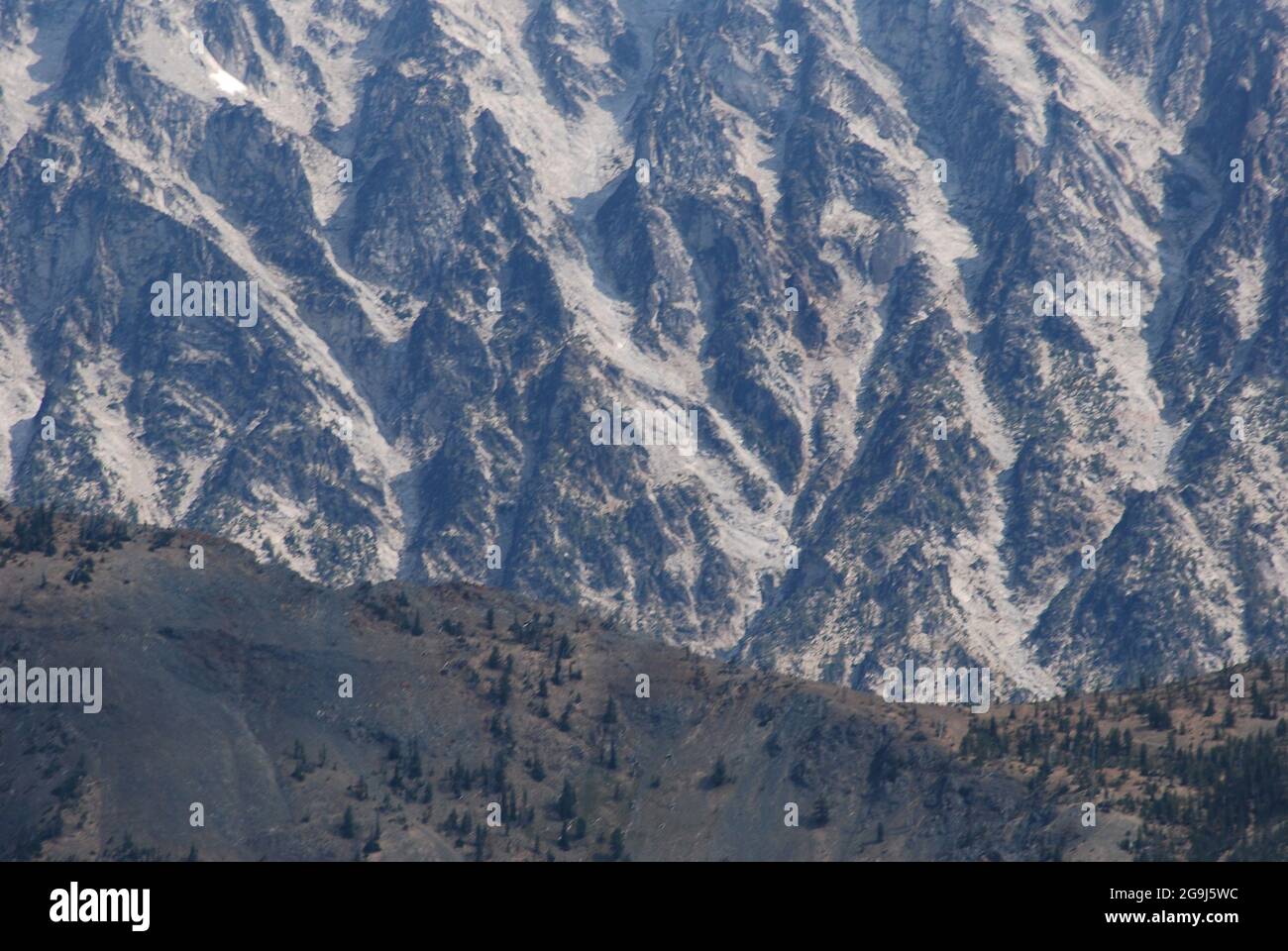 Mt. Stuart and the rugged rock of the Stuart Range, Cascade Mts, WA ...