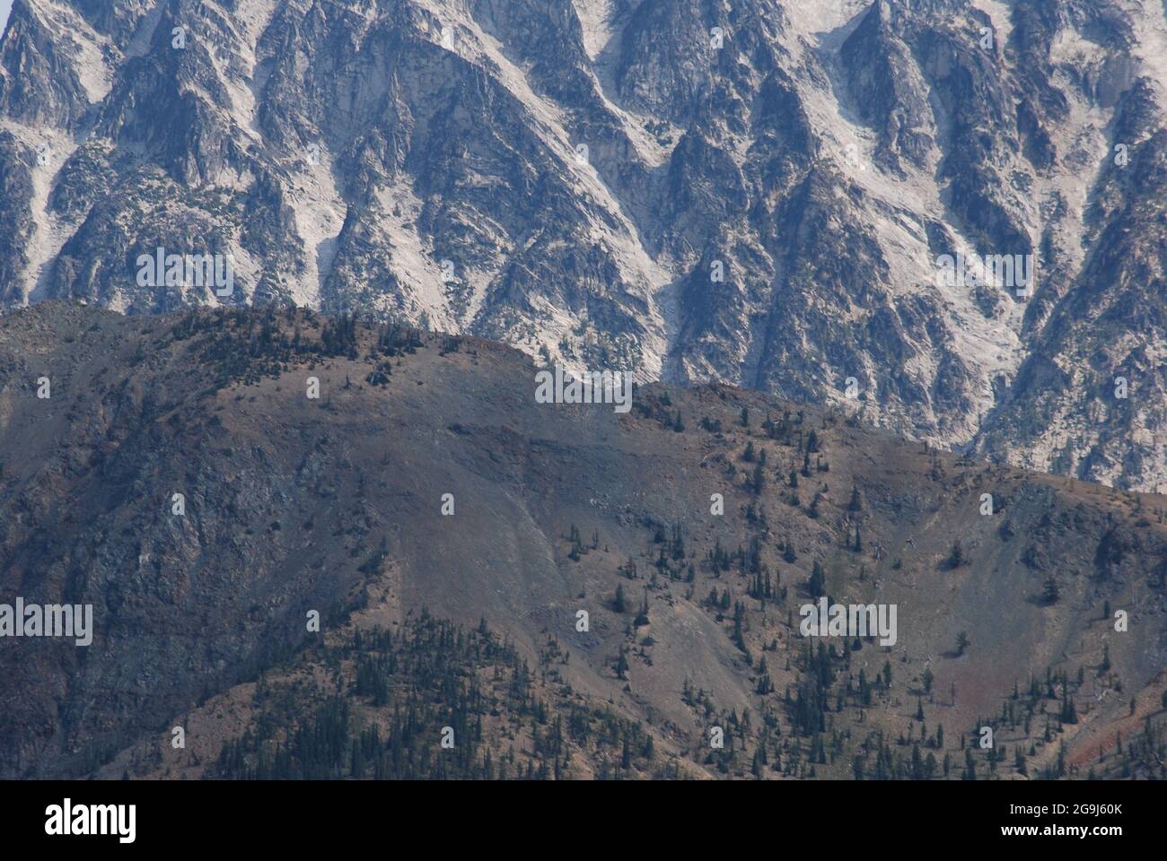 Mt. Stuart and the rugged rock of the Stuart Range, Cascade Mts, WA ...