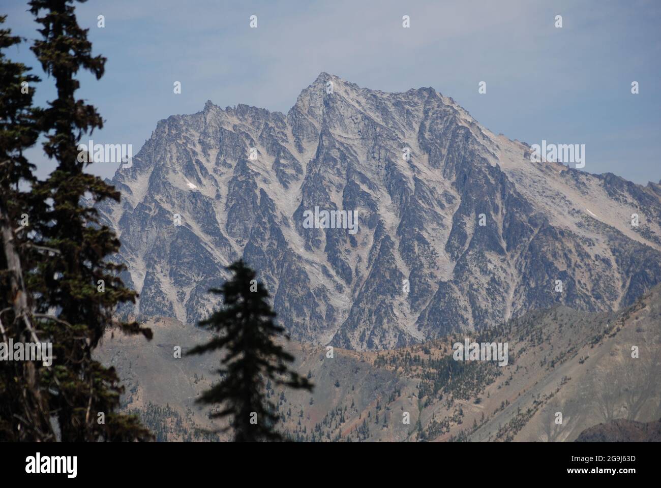 Mt. Stuart and the rugged rock of the Stuart Range, Cascade Mts, WA ...