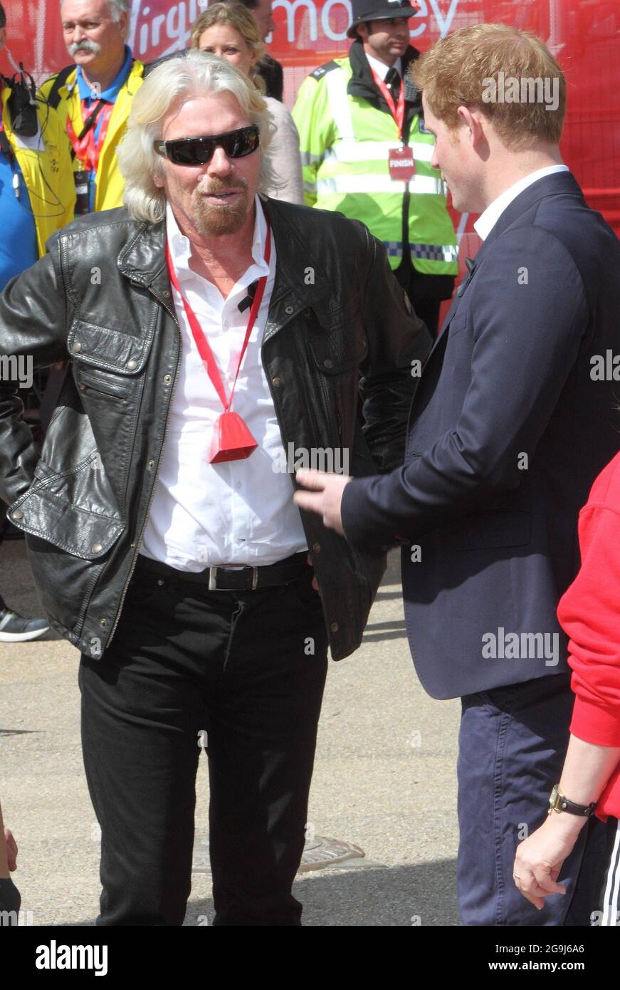 London, UK. Sir Richard Branson and HRH Prince Harry at Virgin London ...