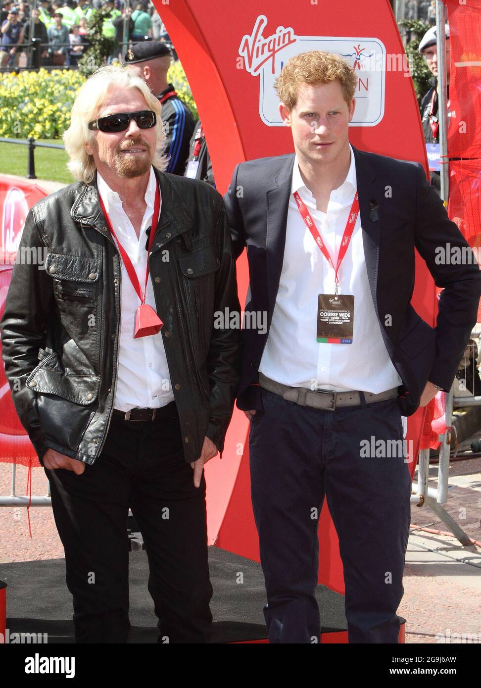 London, UK. Sir Richard Branson and HRH Prince Harry at Virgin London ...