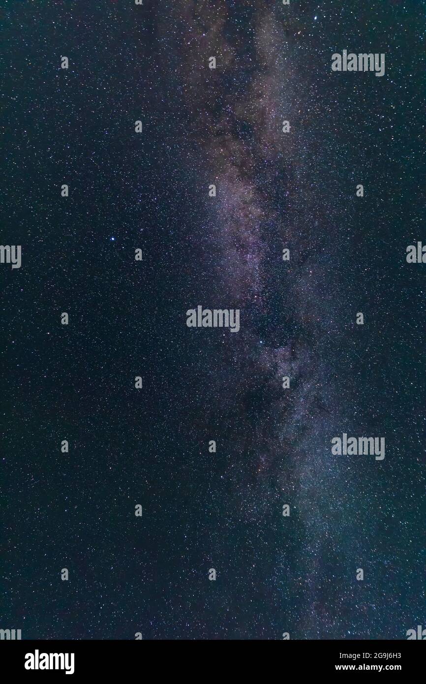 Milky way over mountains in summer Stock Photo - Alamy